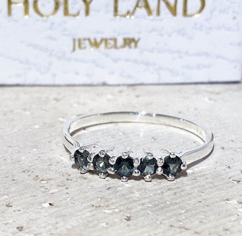 Green Tourmaline Ring Stacking Ring Prong Ring Tiny Ring - Etsy