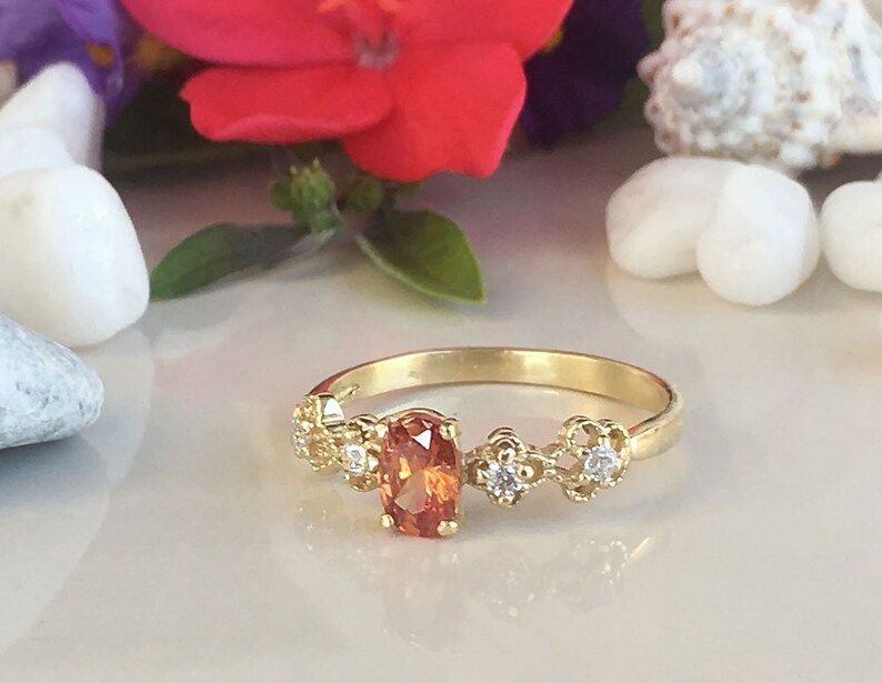 Citrine Ring November Birthstone Gold Ring Stacking Ring - Etsy