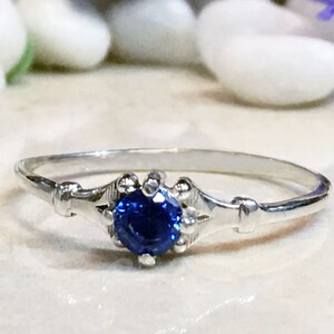 Blue Sapphire Ring - Gold Ring - Royal Blue Ring - Delicate Ring ...
