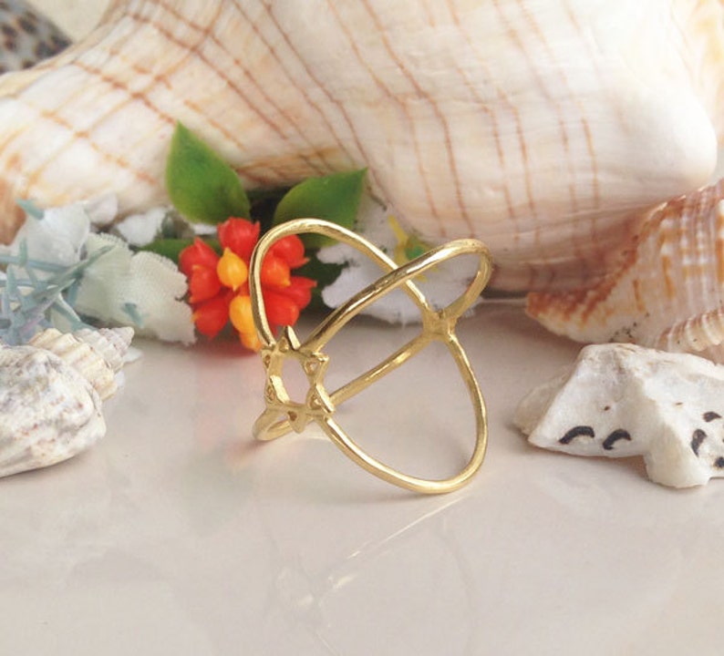 Star of David Ring - Jewish Magen David Simple Geometric Dainty Gold ...