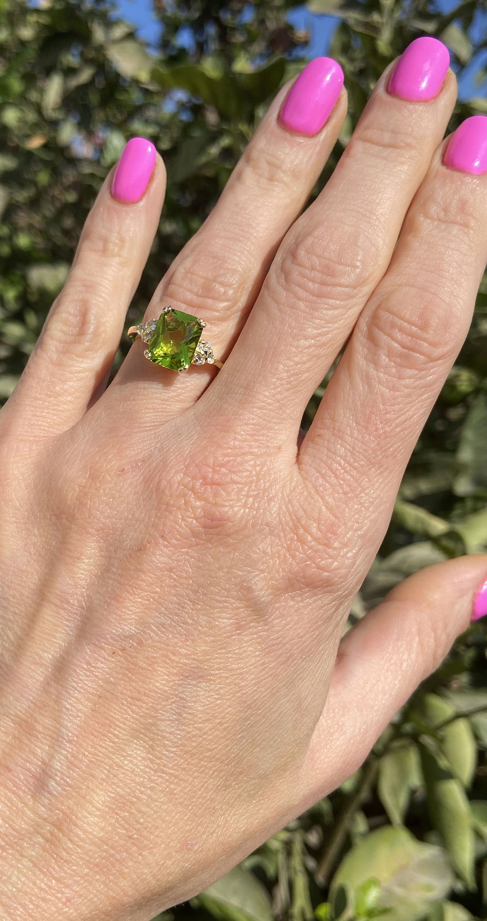 Peridot Ring August Birthstone Jewelry Statement Ring - Etsy