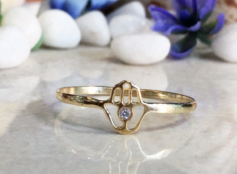 Gold Hamsa Ring Silver Hamsa Ring Hand of Fatima Ring | Etsy