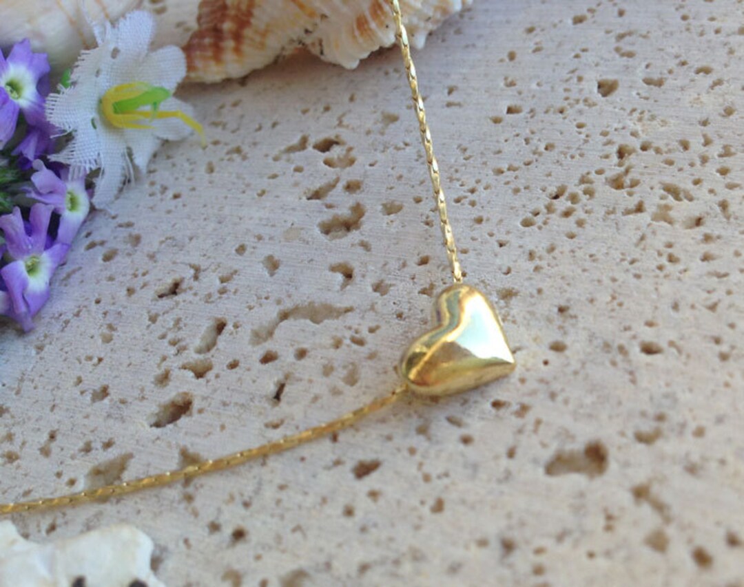 Small Heart Necklace Gold Filled Chain Heart Necklace Gold Necklace ...