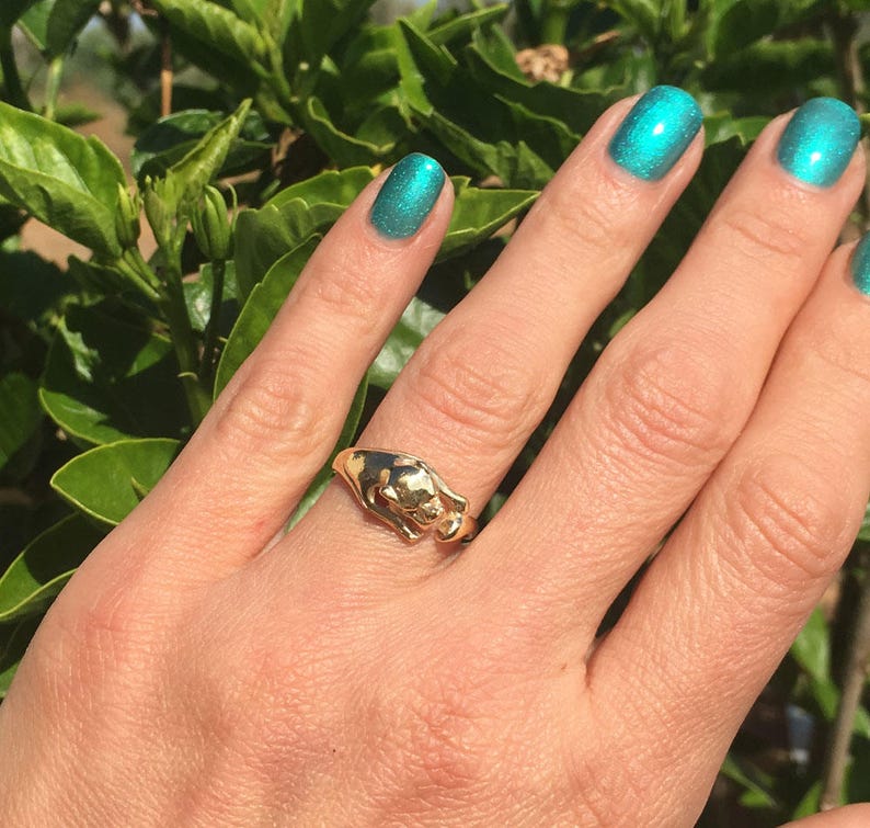Panther Ring Gold Ring Jaguar Ring Animal Jewelry Puma - Etsy