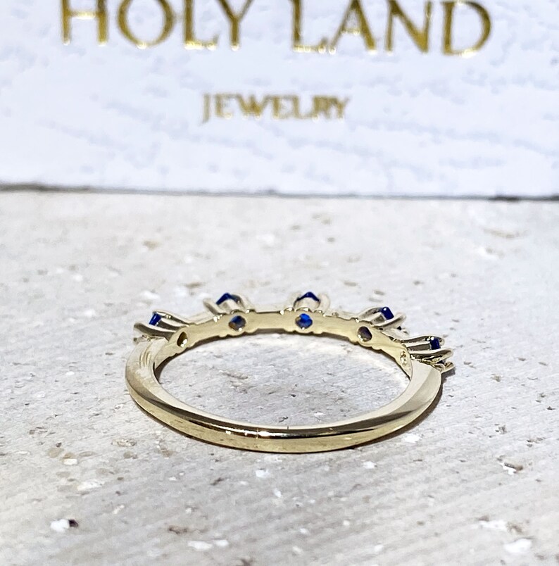 Blue Sapphire Ring Tiny Ring Slim Stack Ring Dainty Ring - Etsy