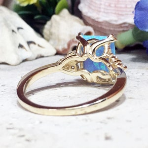 Blue Opal Ring - October Birthstone - Gold Ring - Engagement Ring ...