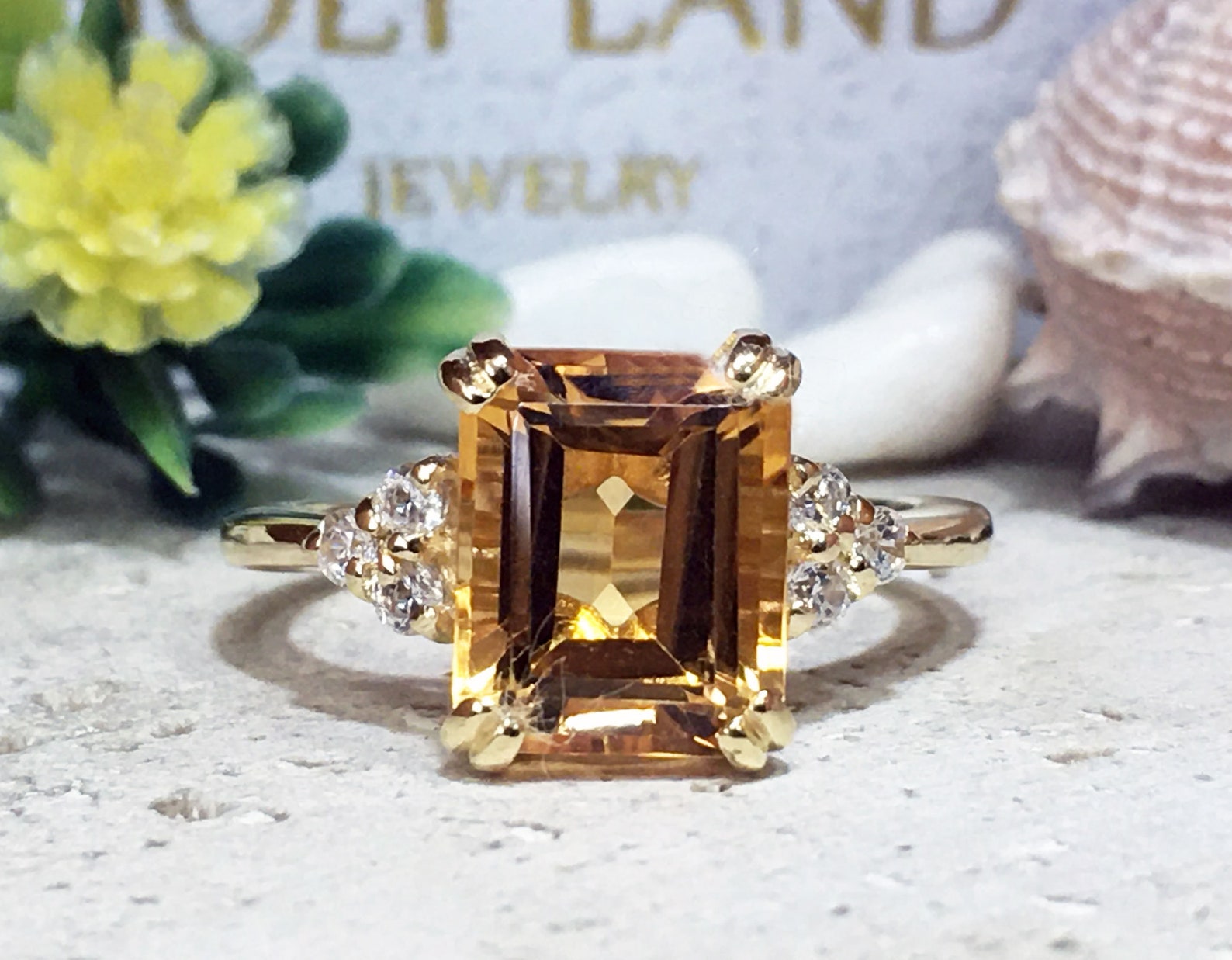 Citrine Ring November Birthstone Jewelry Statement Ring - Etsy