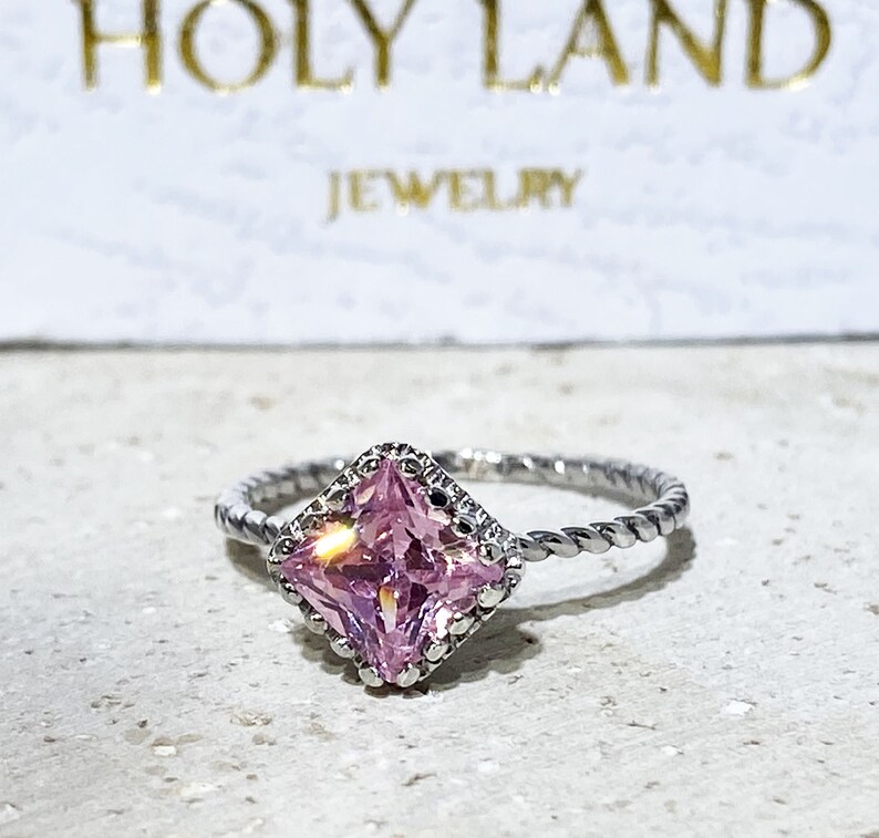 Rose Quartz Ring October Birthstone Tiny Ring Gold Ring - Etsy