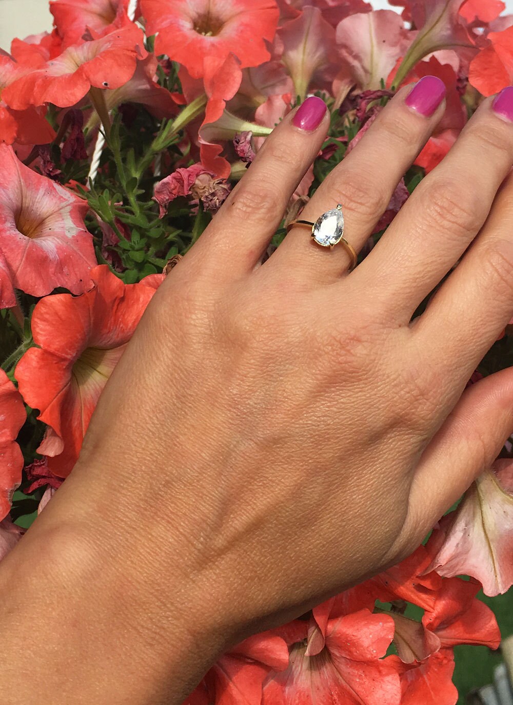 Clear Quartz Ring White Quartz Band April Birthstone | Etsy