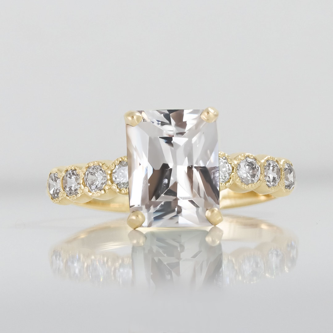 Clear Quartz Ring Gold Ring Statement Ring April Birthstone Cocktail ...