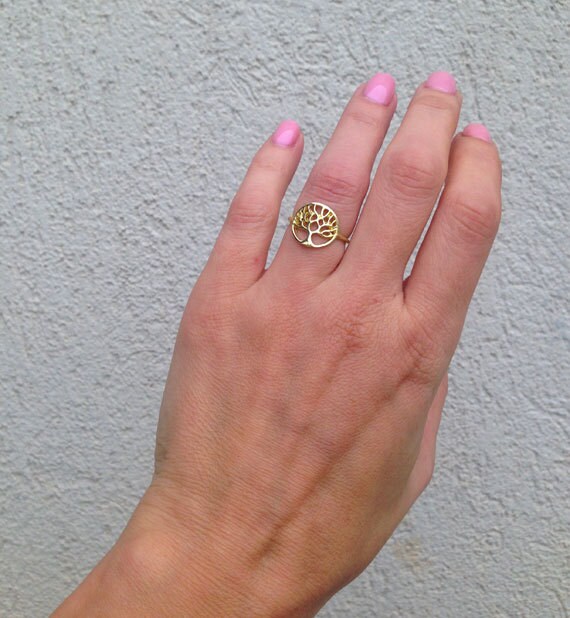 Tree of Life Ring Tree Ring Branch Ring Gold Ring | Etsy