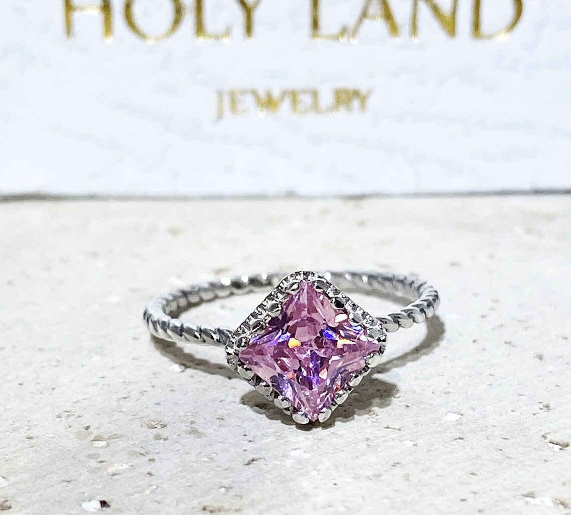 Rose Quartz Ring October Birthstone Tiny Ring Gold Ring - Etsy