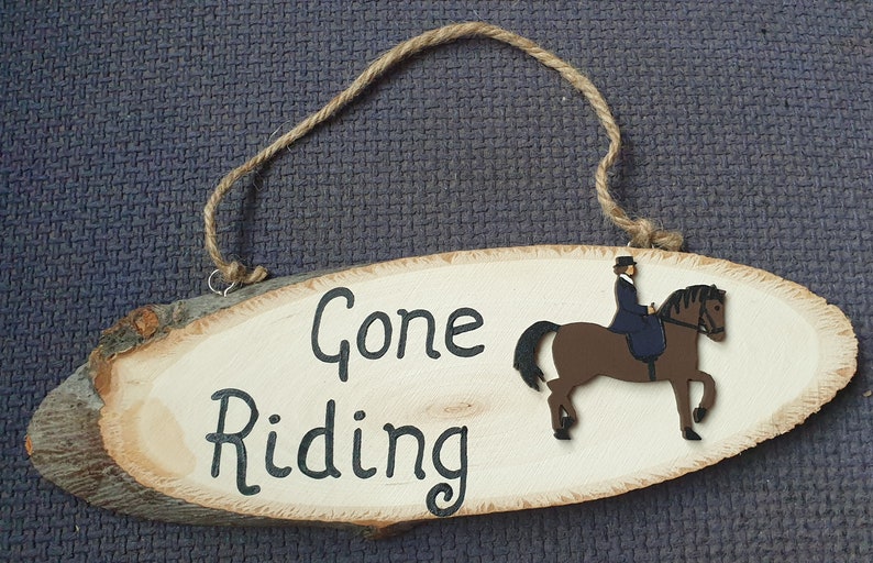 Hand Painted Wooden gone Riding Plaque. Side - Etsy