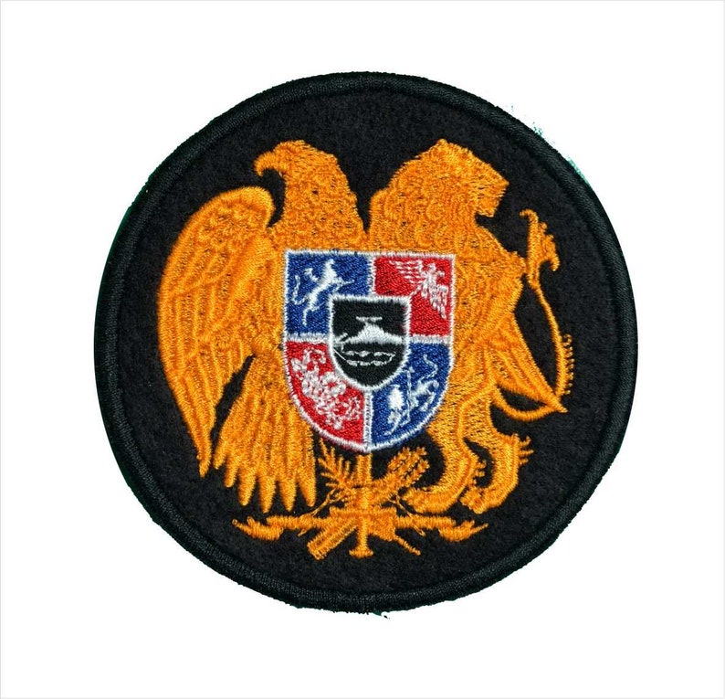 Coat of Arms of Armenia Armenian Emblem Iron on Patch Embroidered ...
