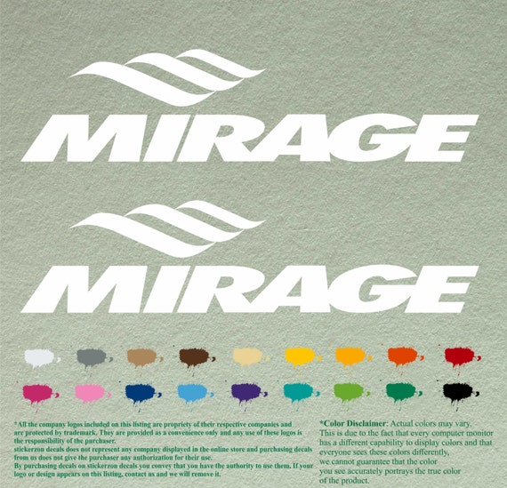 Pair Mirage Decals Vinyl Stickers Boat Outboard Motor Lot of 2 | Etsy