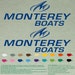 Pair Monterey Boats Decals Vinyl Stickers Boat Outboard Motor Lot of 2 ...