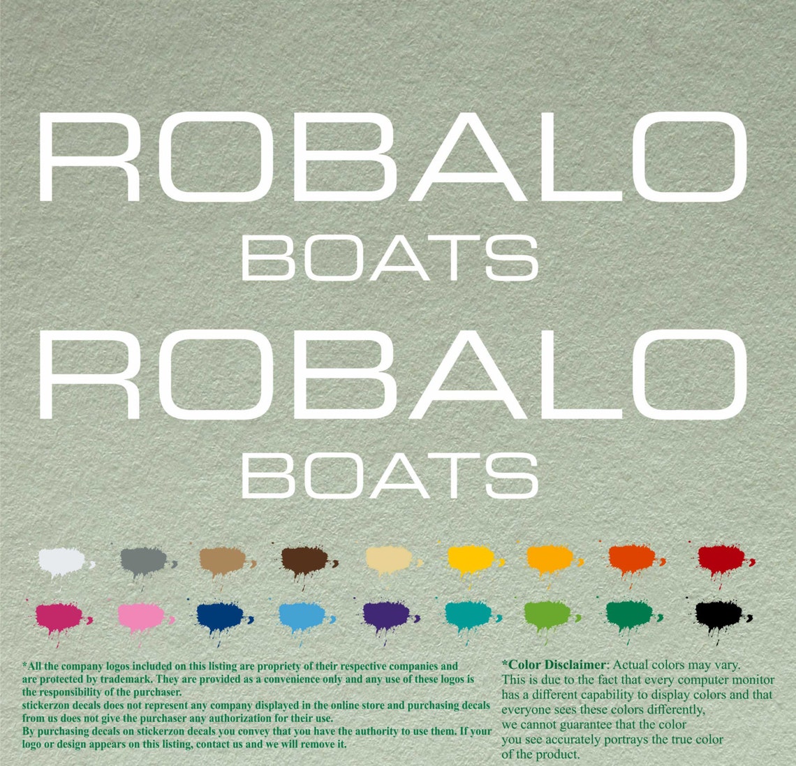 Pair Robalo Boats Decals Vinyl Stickers Boat Outboard Motor | Etsy