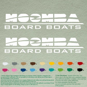 Pair Moomba Compatible Restoration Board Boats Decals Vinyl Stickers ...