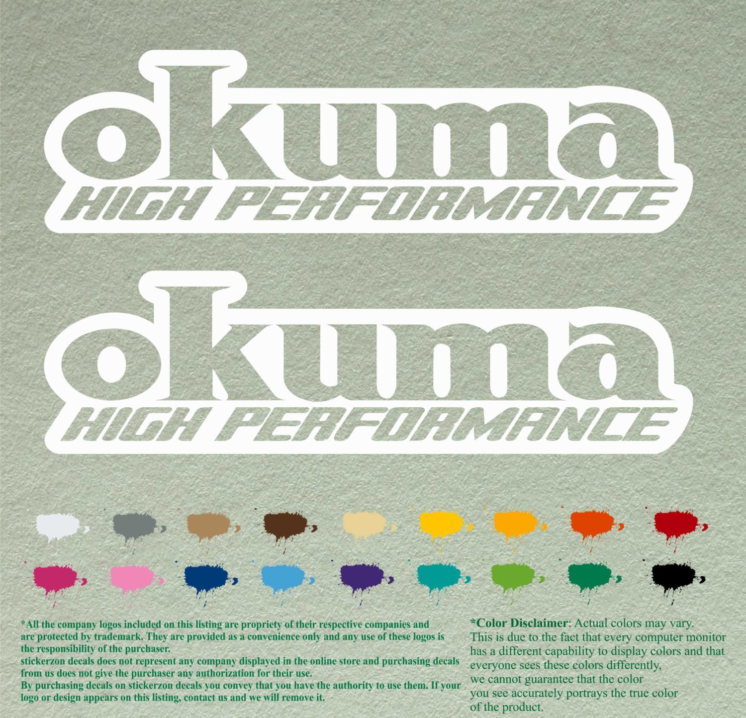 Pair Okuma Decals Vinyl Stickers Boat Outboard Motor Lot of 2 - Etsy