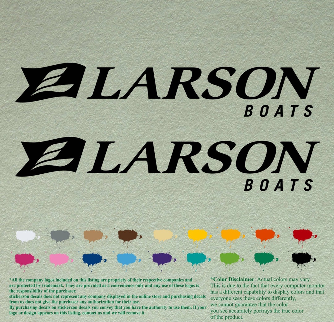 Pair Larson Compatible Restoration Boats Decals Vinyl Stickers Boat ...