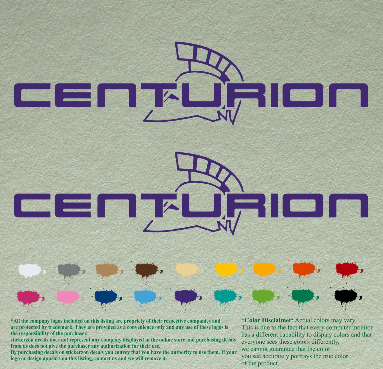 Pair Centurion Decals Vinyl Stickers Boat Outboard Motor Lot | Etsy