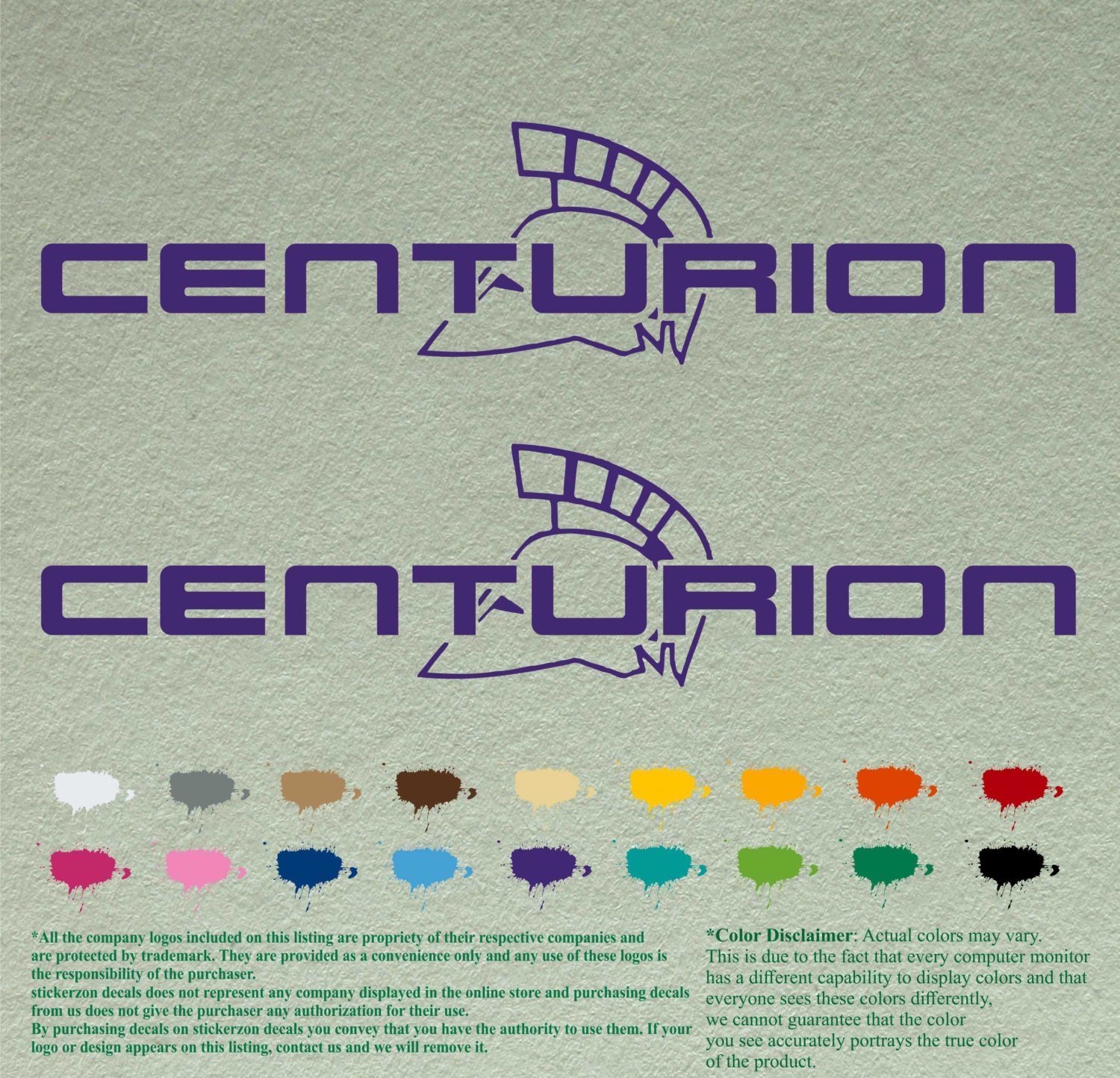 Pair Centurion Decals Vinyl Stickers Boat Outboard Motor Lot | Etsy