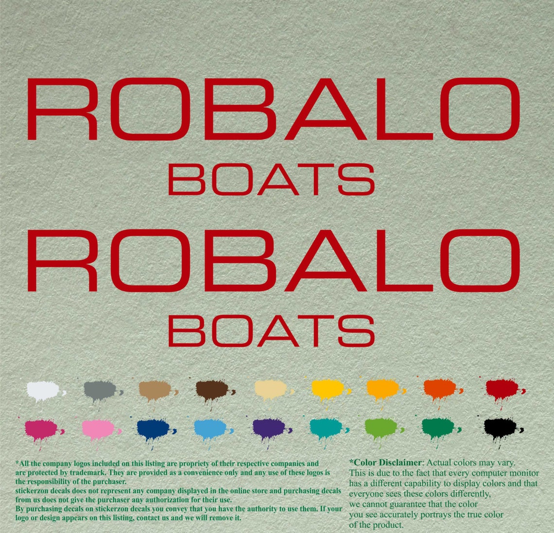 Pair Robalo Boats Decals Vinyl Stickers Boat Outboard Motor | Etsy