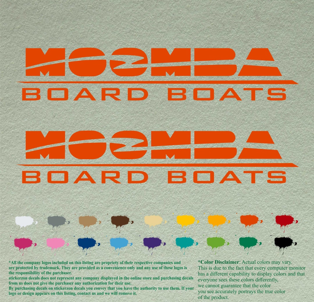 Pair Moomba Compatible Restoration Board Boats Decals Vinyl Stickers ...