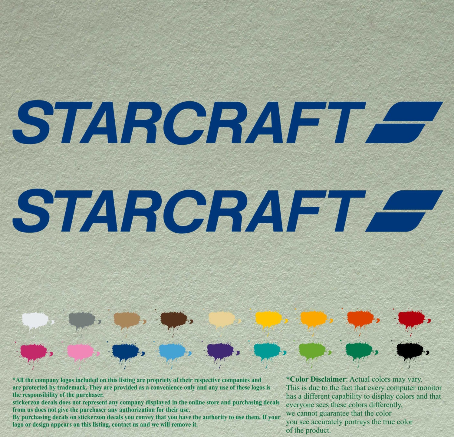 Pair Starcraft Compatible Restoration Decals Vinyl Stickers Boat ...