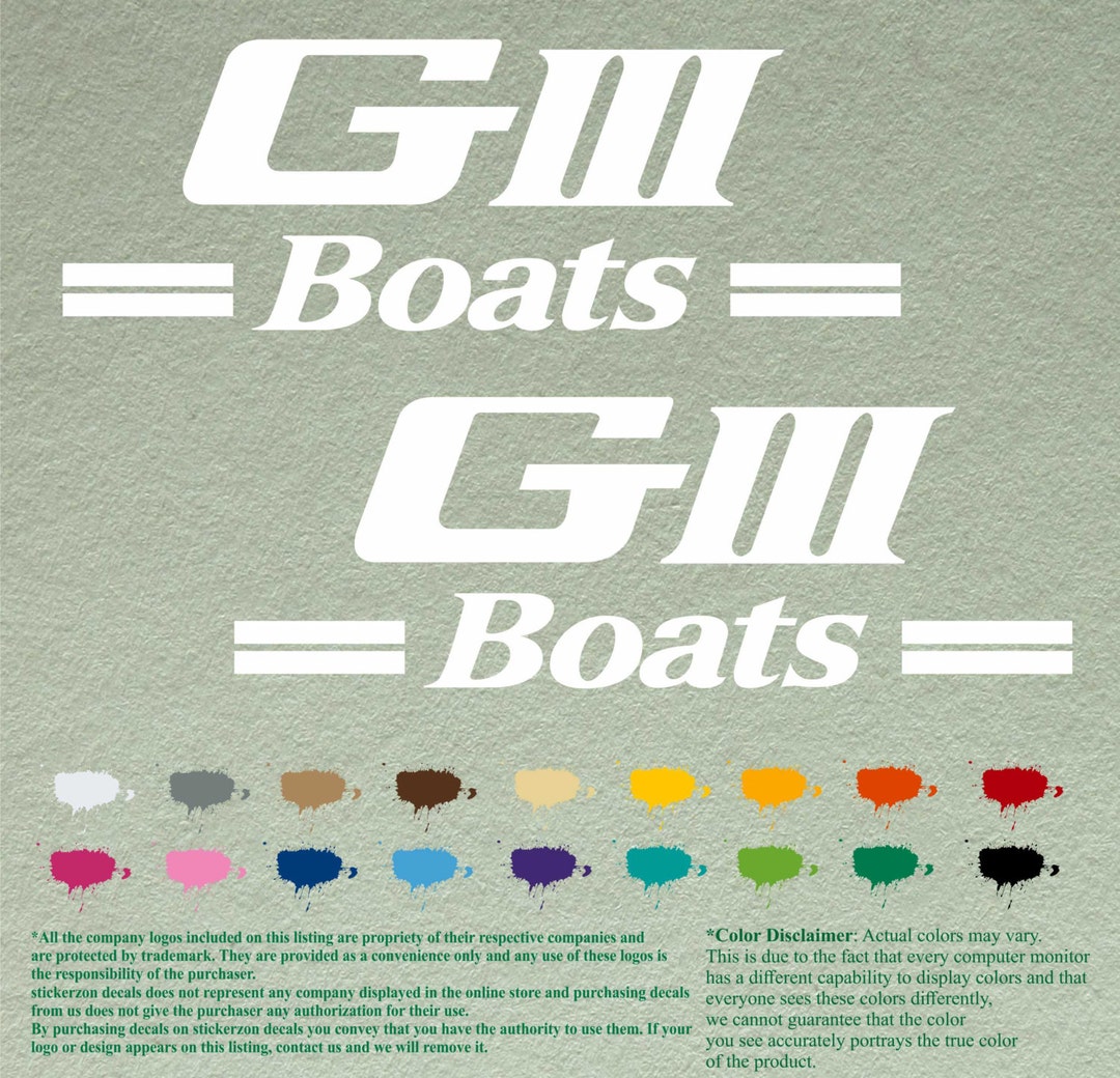 Pair Yamaha G III Boats G3 Decals Vinyl Stickers Boat Outboard Motor ...
