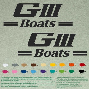 Pair Yamaha G III Boats G3 Decals Vinyl Stickers Boat Outboard Motor ...