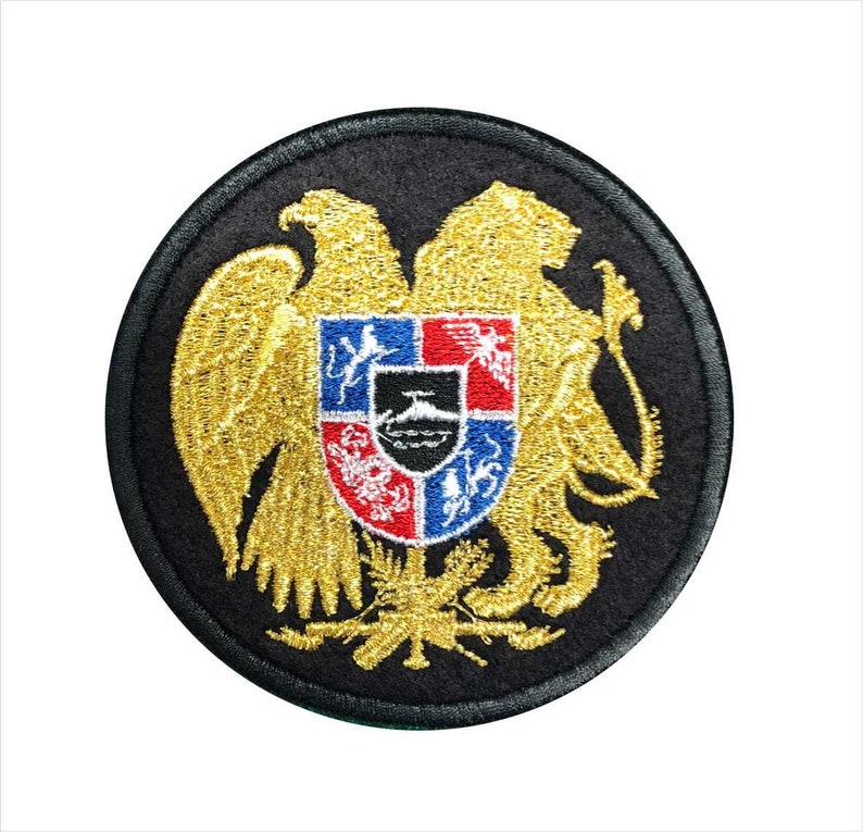 Coat of Arms of Armenia Armenian Emblem Iron on Patch Embroidered ...