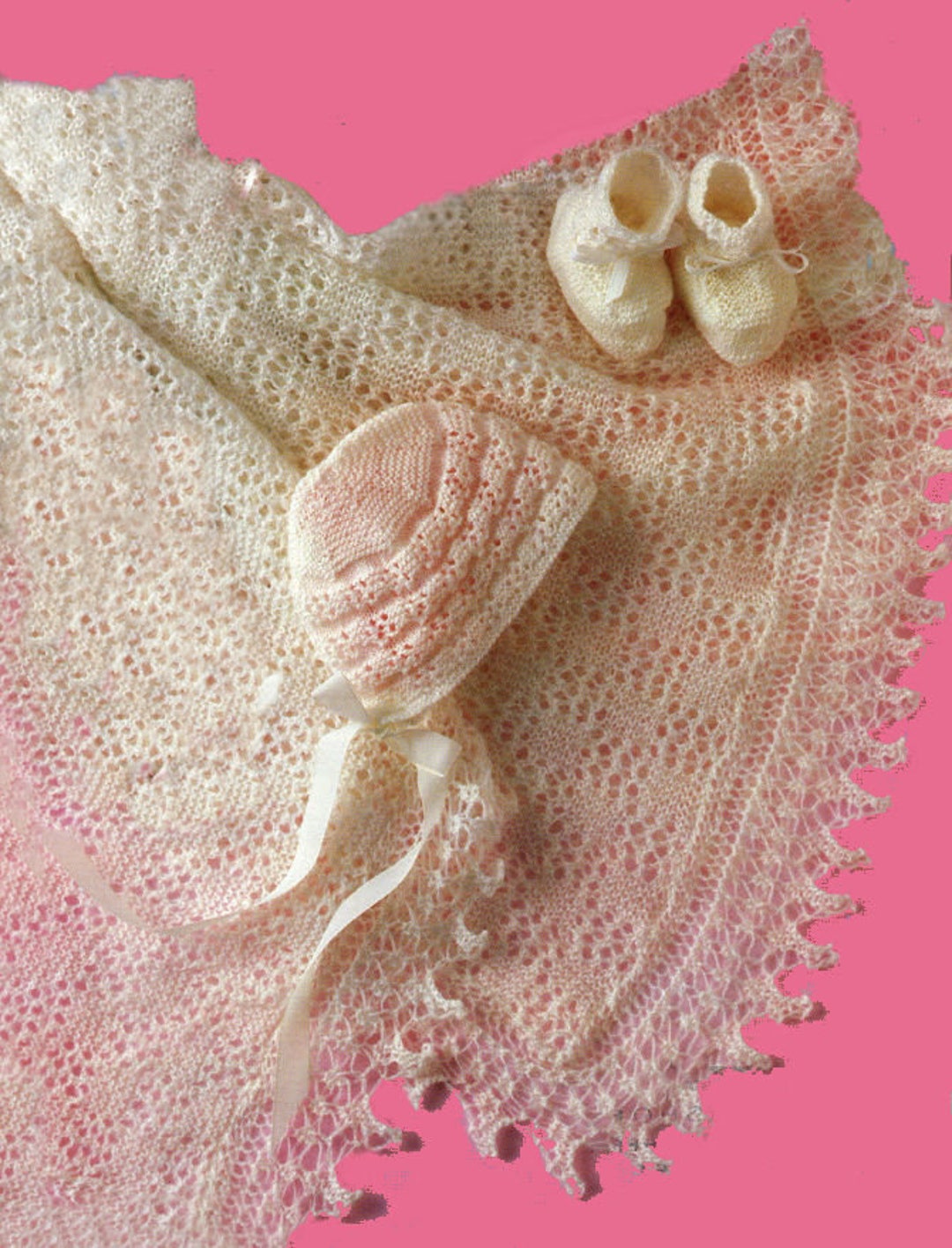 Baby Bonnet Pattern Baby Shawl Pattern Birth Gift Pattern Baby Pattern ...