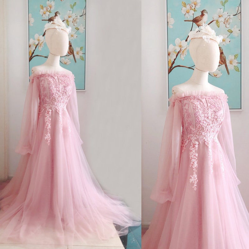 Pink Lace Dress - Etsy
