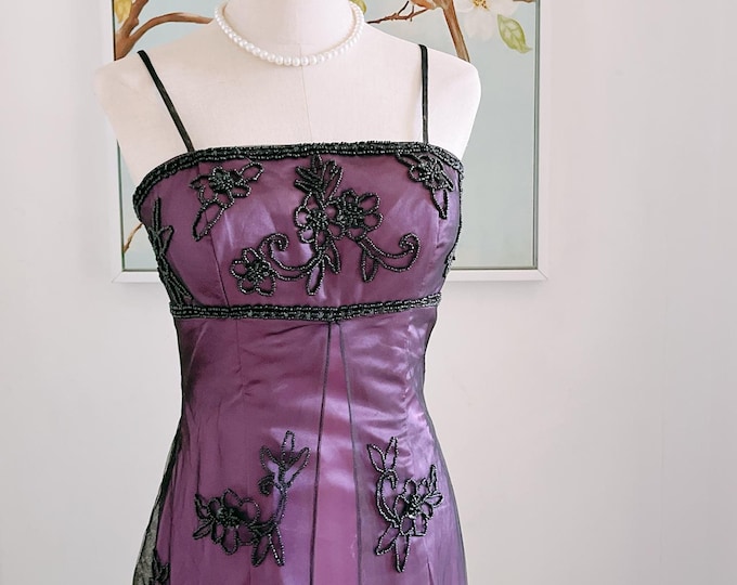 Vintage 90s Prom Dress, 1990s Blue Fairy Whimsigoth Iridescent Prom ...