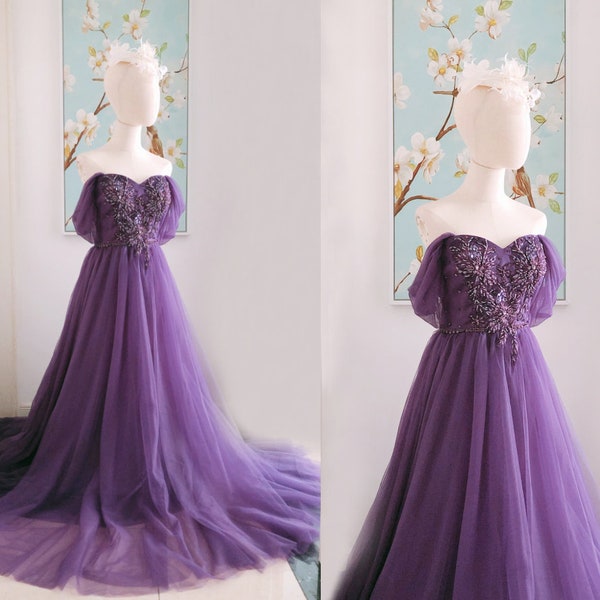 Purple Tulle Dress - Etsy