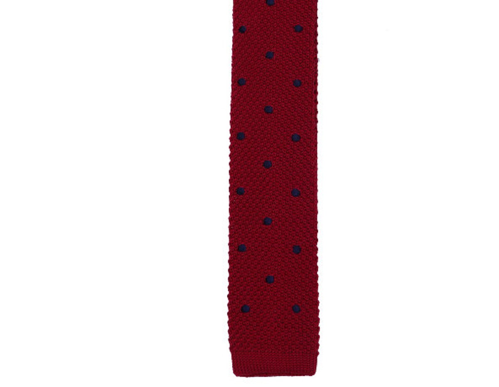 Wine Red Neck Ties With Navy Dots.skinny Ties.wedding | Etsy