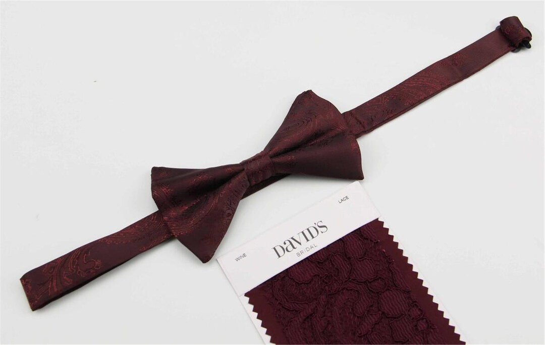 Wine Bow Ties. Mens Bowtie Wine. Cabernet Bow Tie for Men for Wedding ...
