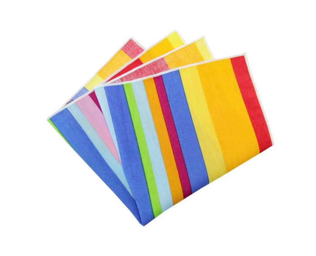 Mens Pocket Square.rainbow Pocket Squares.multi Color Wedding ...