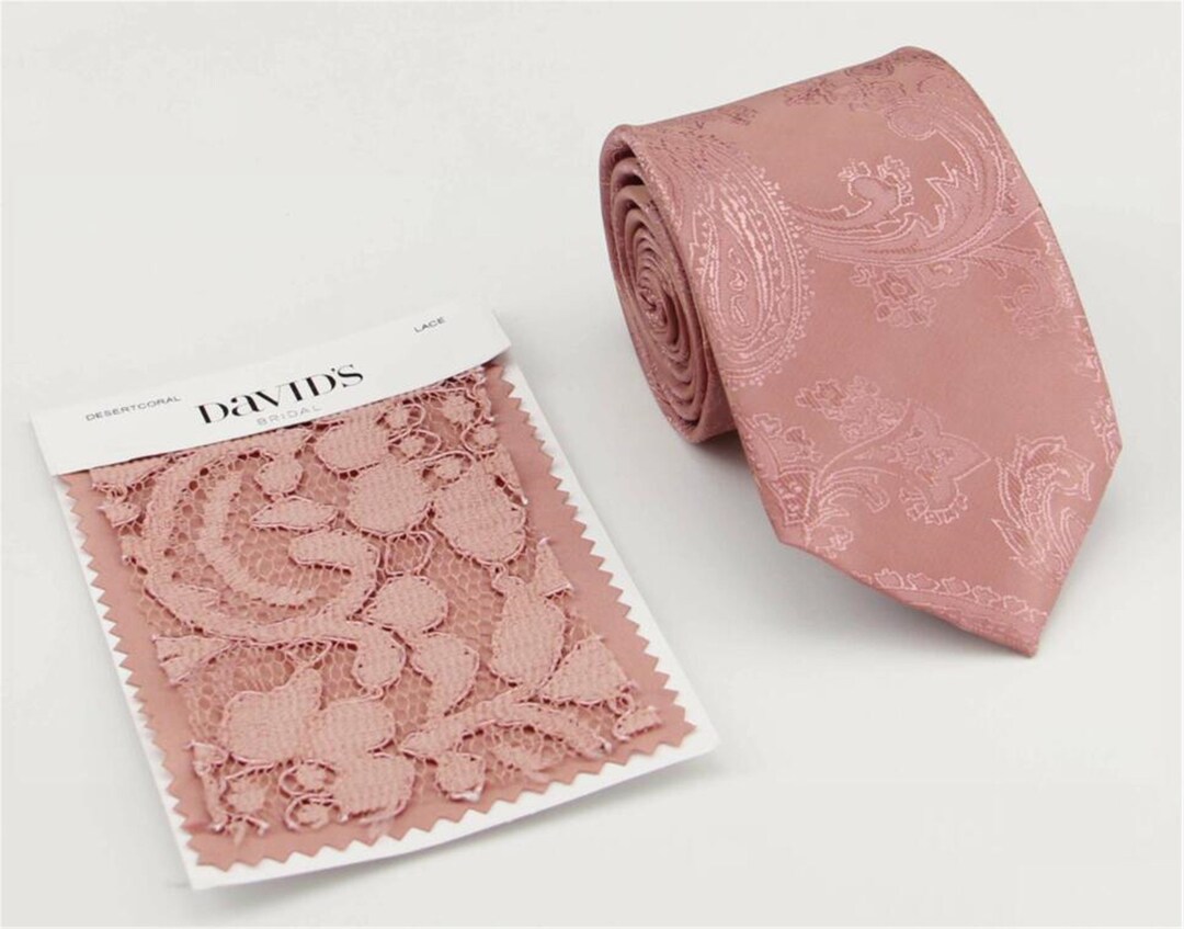 Desert Coral Ties. Mens Tie Dusty Coral Necktie. Davids Bridal Desert ...