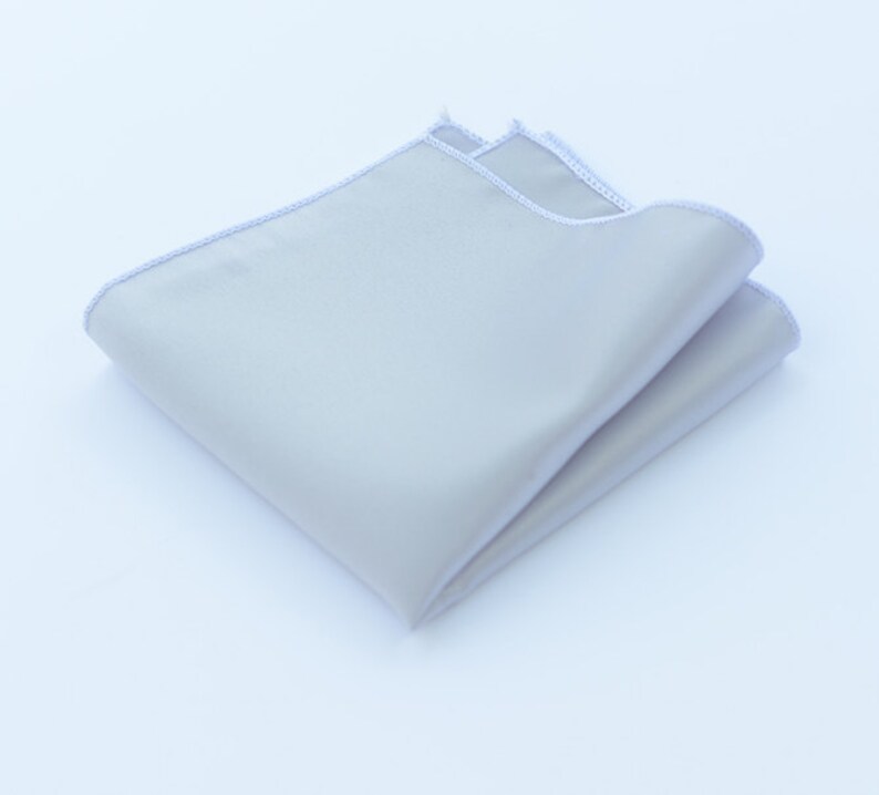 Silver Grey Pocket Squares.mens Pocket Square.wedding Pocket - Etsy