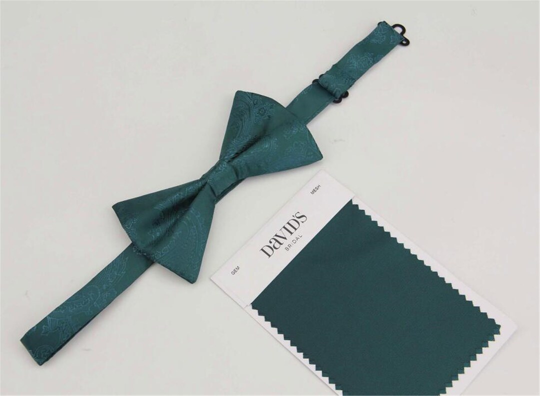 Gem Bow Ties. Mens Bowtie Gem Green. Emerald Paisley Bowtie. Wedding ...
