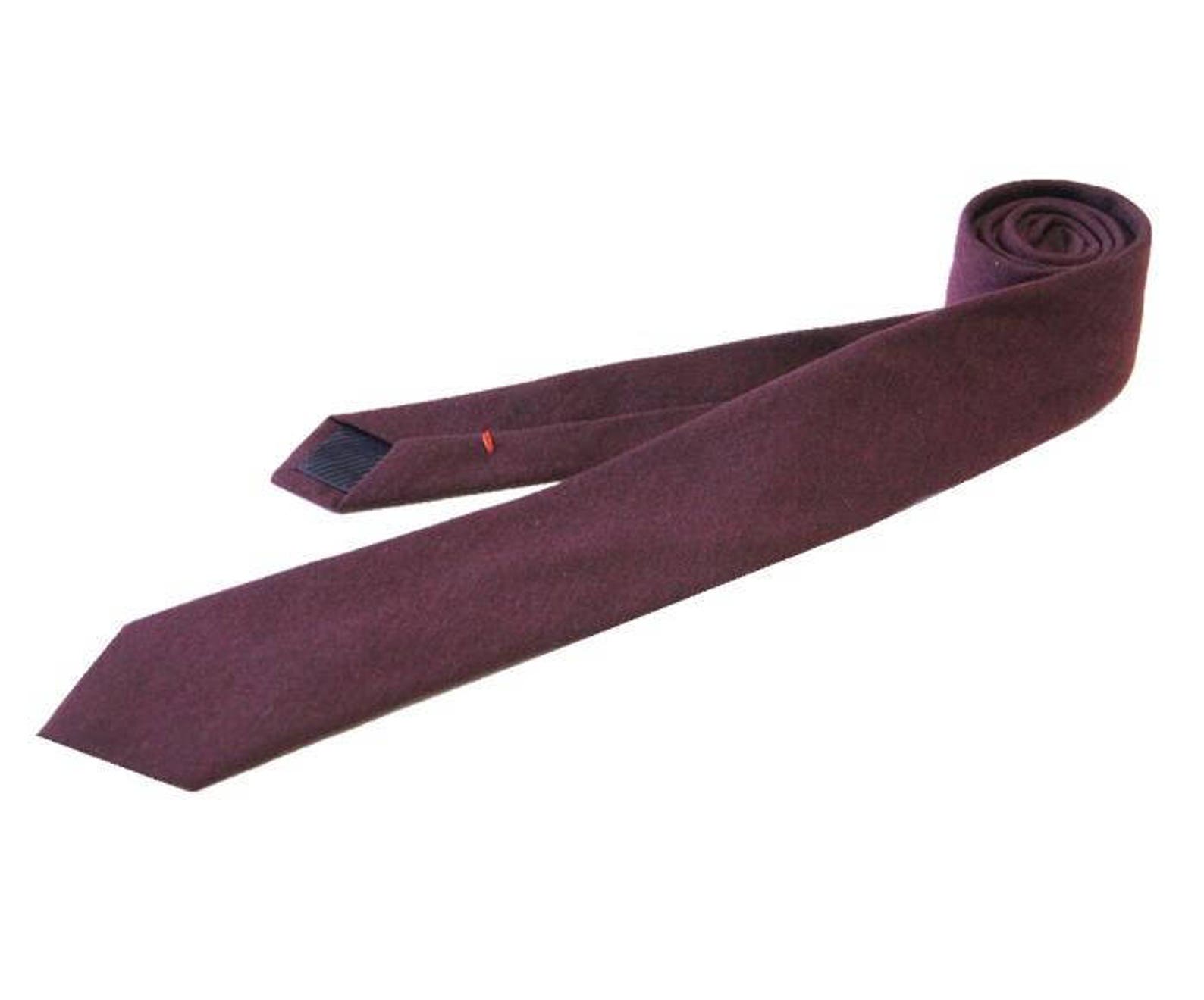 Maroon Wool Tie. Maroon Skinny Tie.marsala Ties.marsala - Etsy