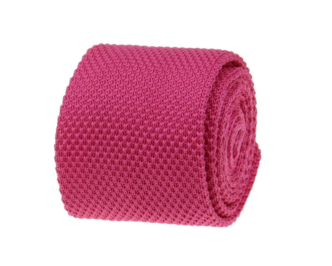 Fuchsia Ties. Fuchsia Knit Tie. Mens Tie Begonia. Fuchsia Color Slim ...