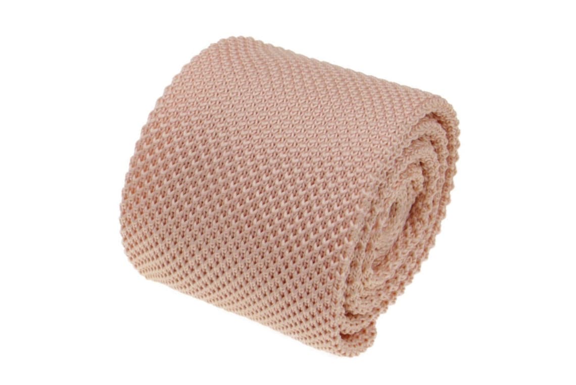Blush Pink Ties. Blush Pink Knitted Ties. Blush Wedding Ties. - Etsy