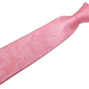 Hot Pink Paisley Ties. Mens Pink Silk Ties.standard Width.pink Wedding ...