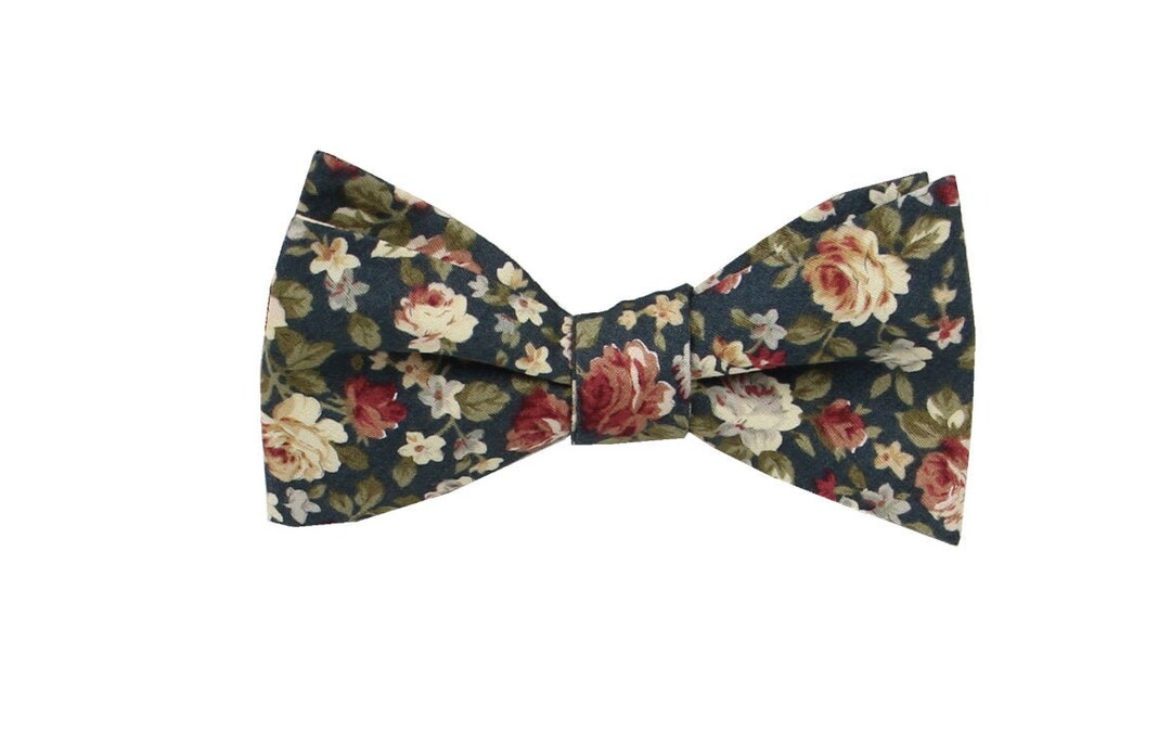Green Floral Bowties. Juniper Bow Tie for Men. Match to Davids Bridal ...