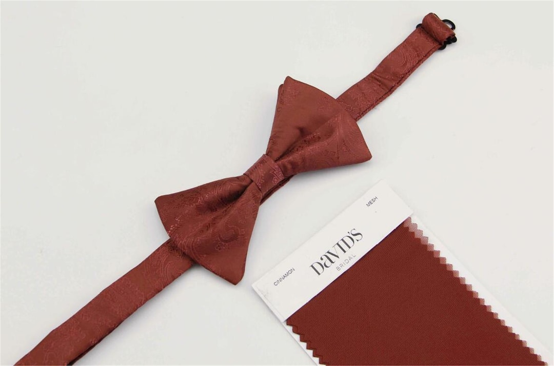Cinnamon Bowties. Mens Bow Ties Terracotta. Cinnamon Bow Tie for Men ...