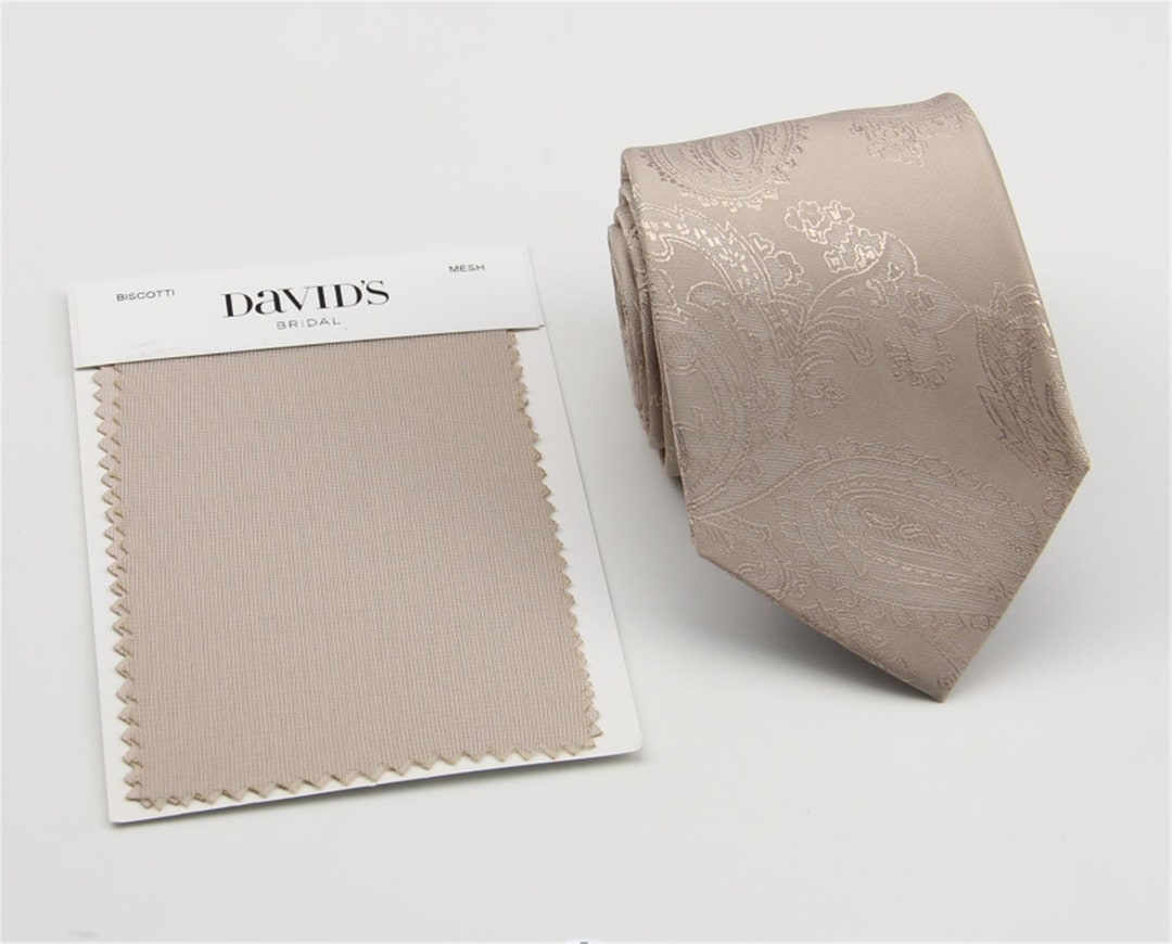 Biscotti Ties. Mens Tie Taupe. Beige Color Neckties for Men. Taupe ...