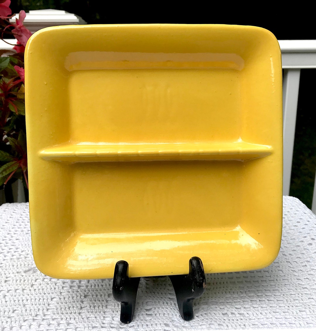Vintage Stangl Divided Toastmaster Dish Yellow - Etsy